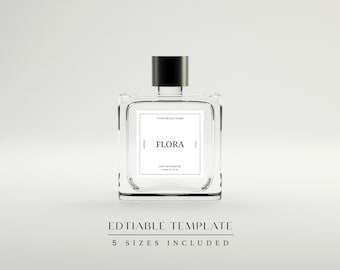 Perfume Bottle Label Template, Editable Perfume Label Template ...