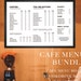 Minimal Cafe Menu Board Template Bundle, Editable Cafe Menu Template ...