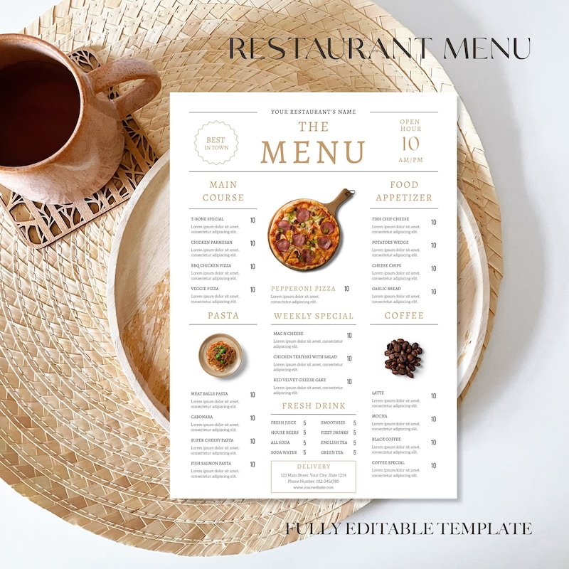 Country Menu - Etsy