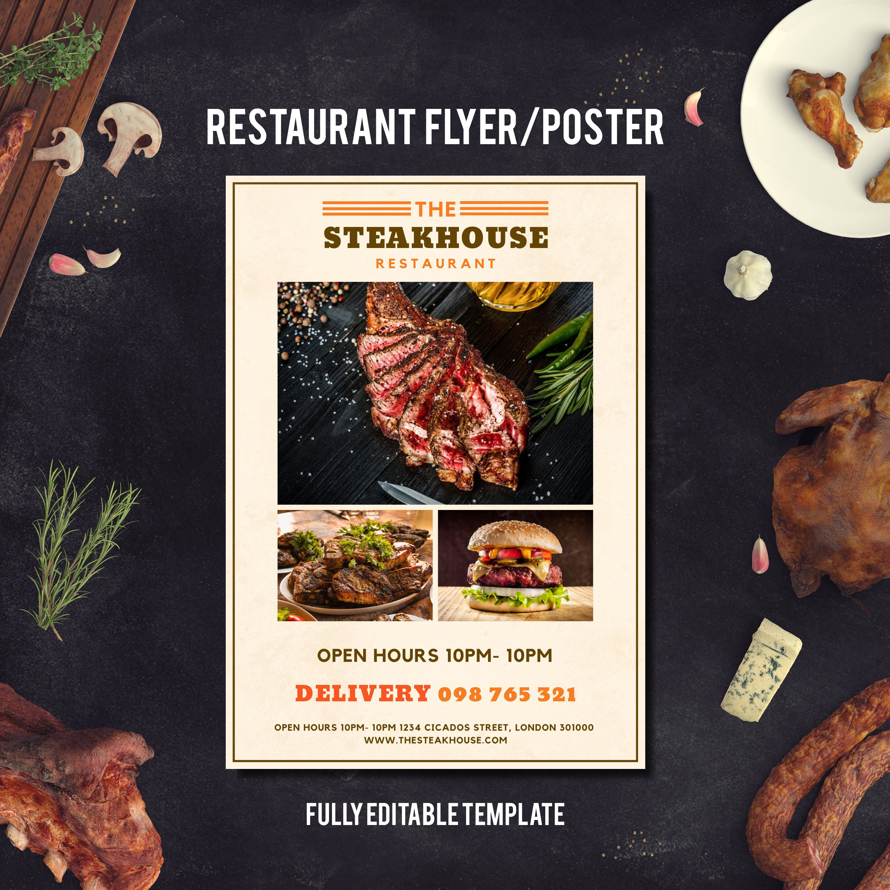 Modern Restaurant Menu Template Bundle, Editable Menu Template ...