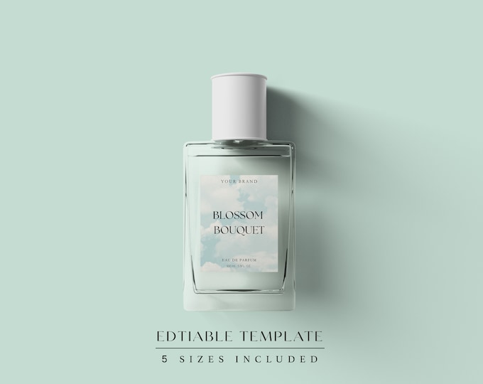 Editable Perfume Label Template Canva| Coquette Perfume Label Template ...