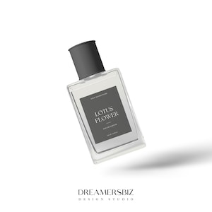 Perfume Bottle Label Template, Editable Perfume Label Template, Minimal ...