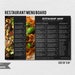 Modern Restaurant Menu Board Template Bundle, Editable Menu Template ...