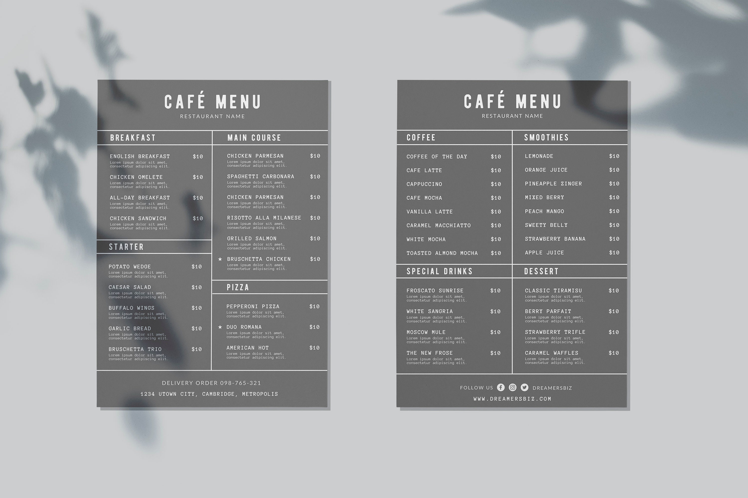 Cafe Menu Template Bundle, Minimalist Cafe Menu Template, Coffee Menu ...