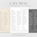 Cafe Menu Template Bundle, Minimalist Cafe Menu Template, Minimal ...
