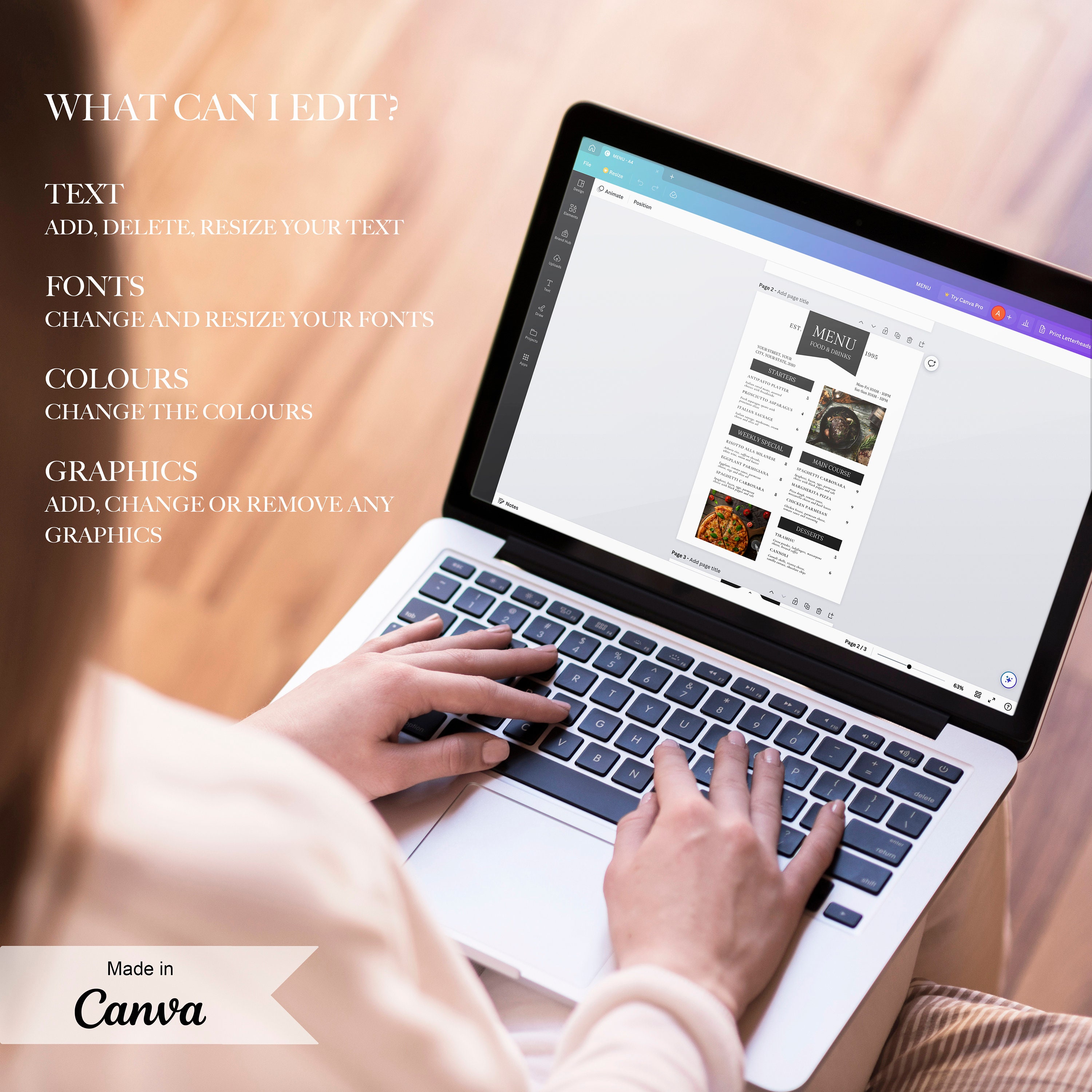 Restaurant Menu Booklet Template | Classic Restaurant Menu Bundle ...