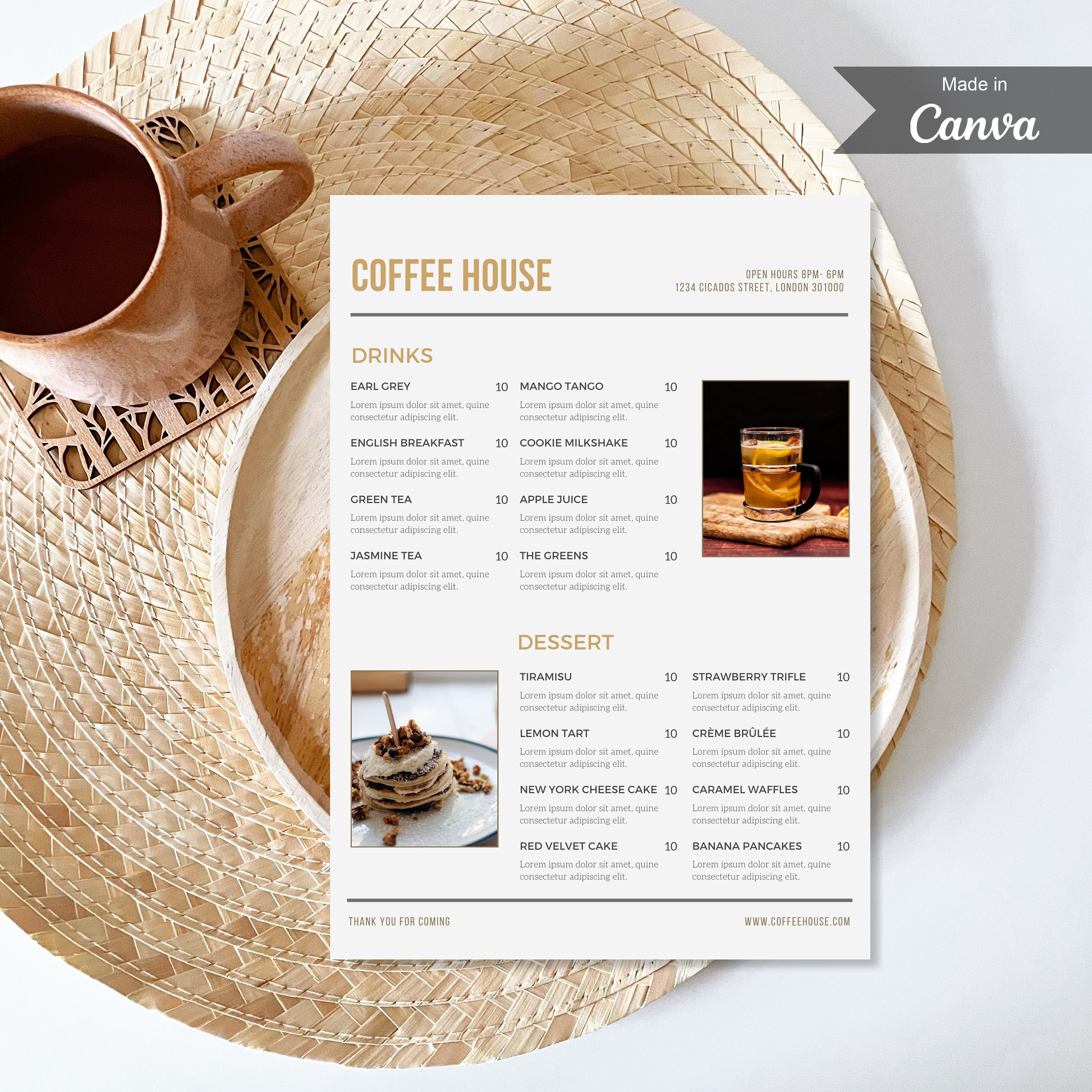 Cafe Menu Template Bundle, Minimalist Cafe Menu Template, Coffee Menu ...