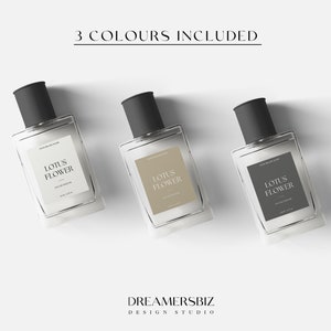 Perfume Bottle Label Template, Editable Perfume Label Template, Minimal ...
