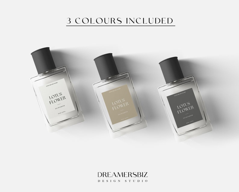 Perfume Bottle Label Template, Editable Perfume Label Template, Minimal ...