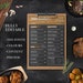 Restaurant Menu Editable Template, Take Out Menu Template, Take Away ...