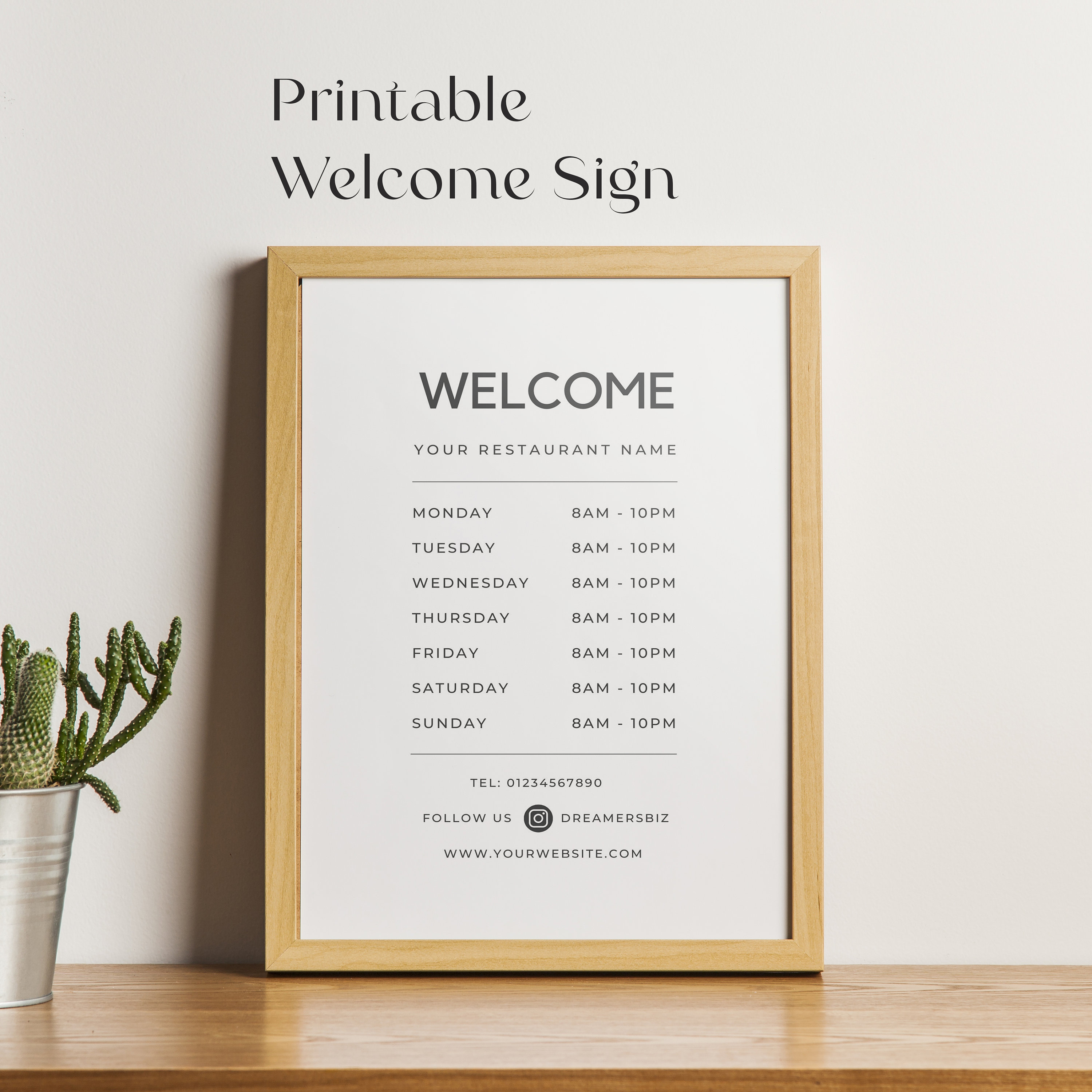 Modern Restaurant Menu Template, Landscape Menu Template, Editable Menu ...