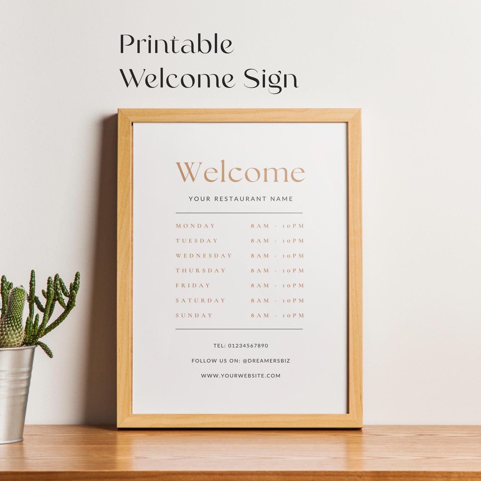 Modern Restaurant Menu Template, Landscape Menu Template, Editable Menu ...