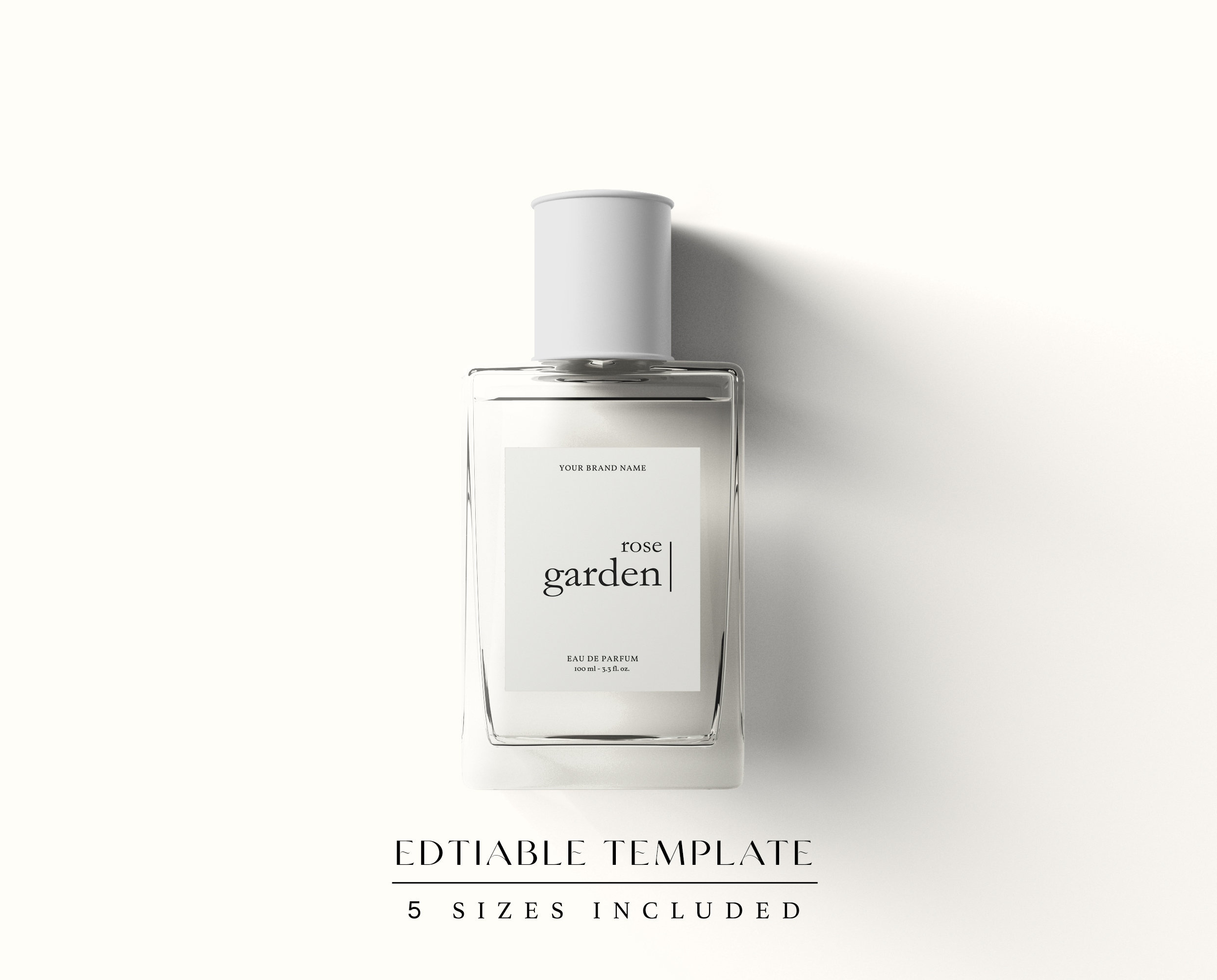 Perfume Bottle Label Template, Editable Perfume Label Template, Minimal ...