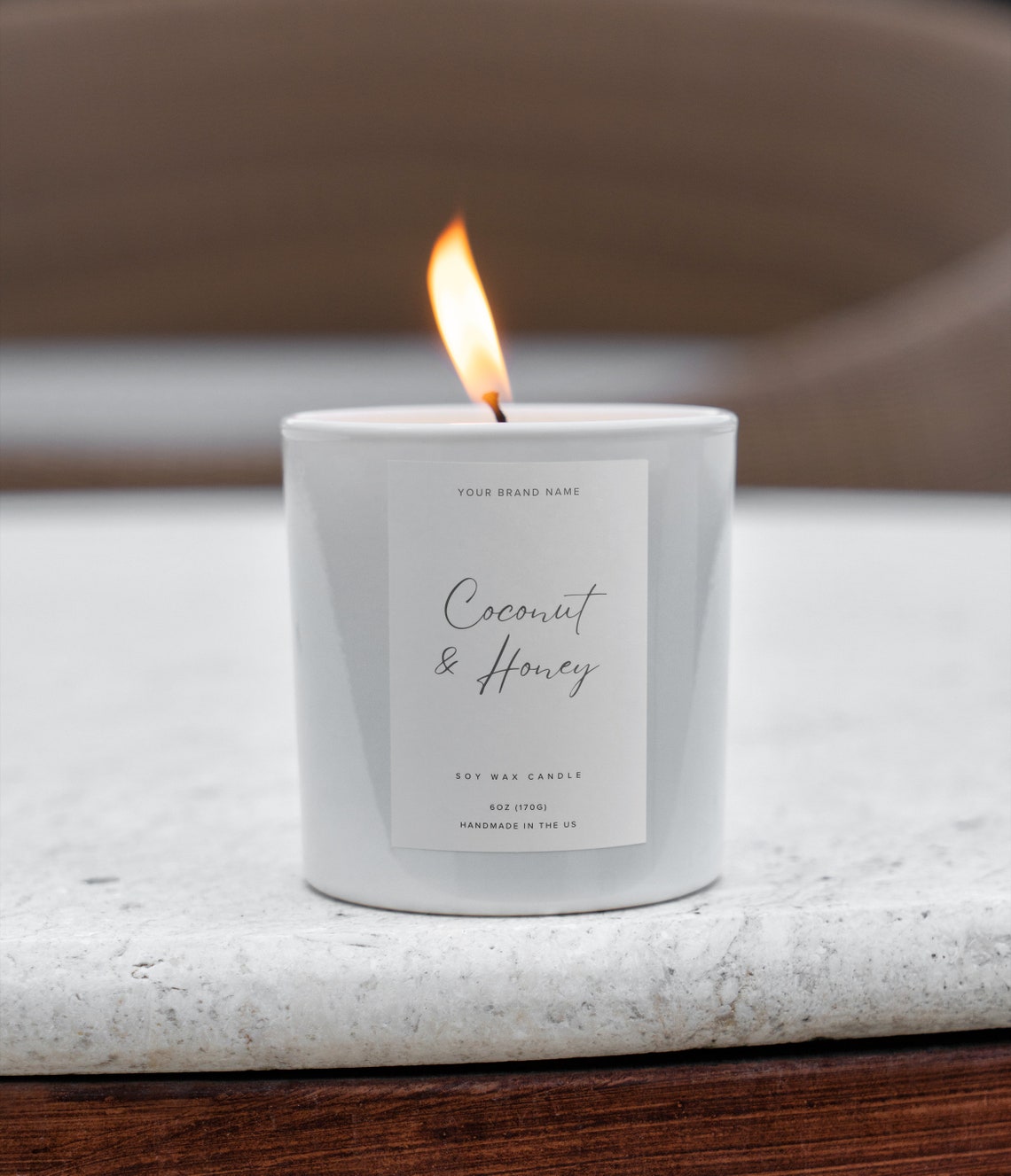 Minimal Candle Label Template, Editable Candle Label, Custom Product ...