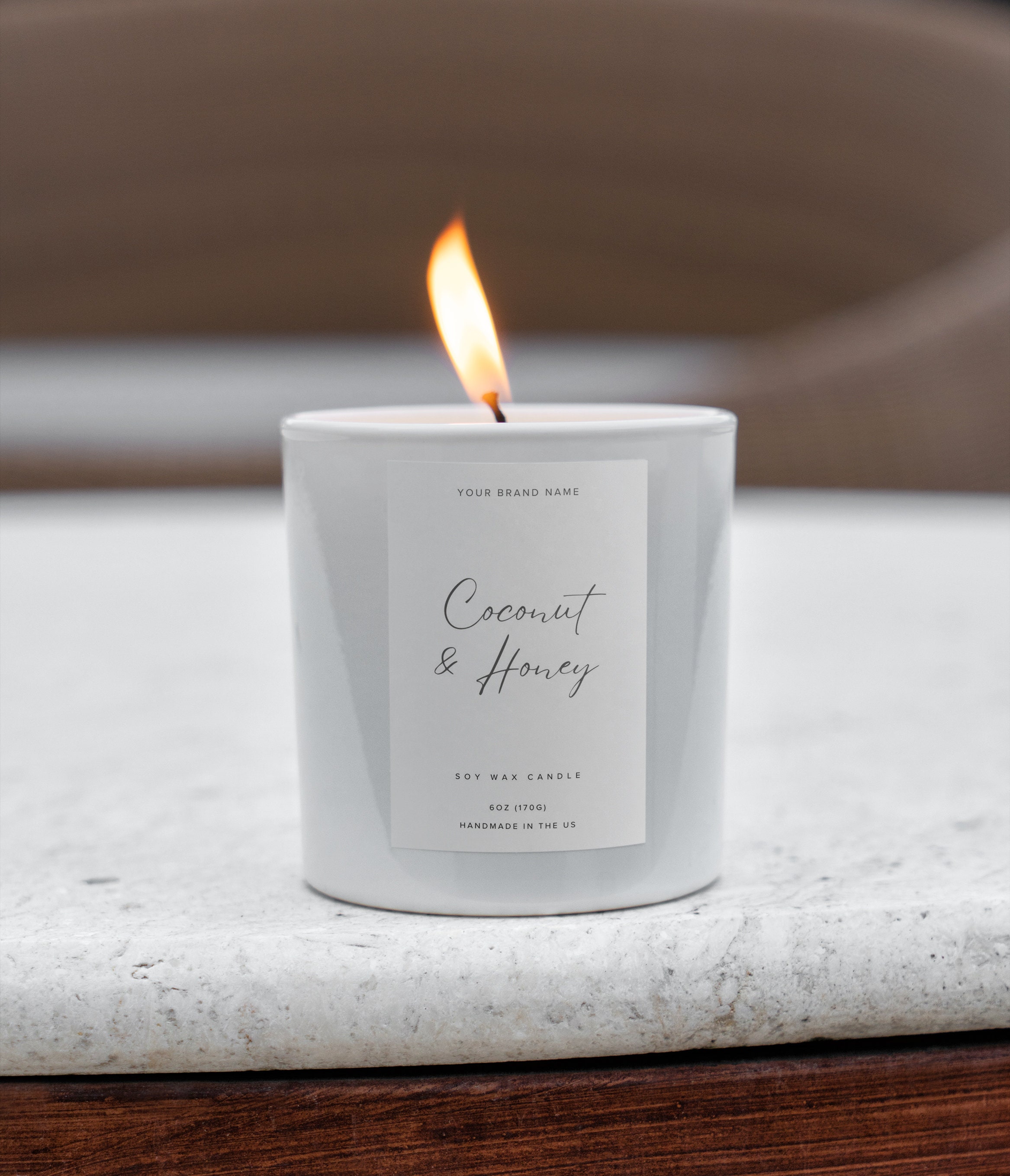 Minimal Candle Label Template, Editable Candle Label, Custom Product ...