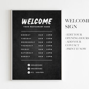 Modern Restaurant Menu Board Template Bundle, Editable Menu Template ...