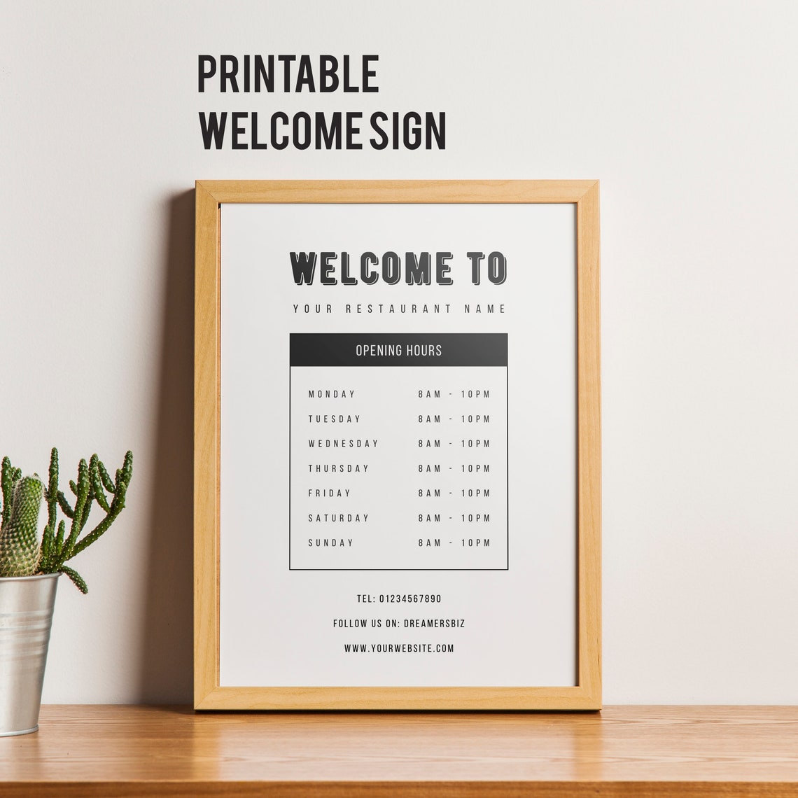 Minimal Cafe Menu Board Template Bundle, Editable Cafe Menu Template ...