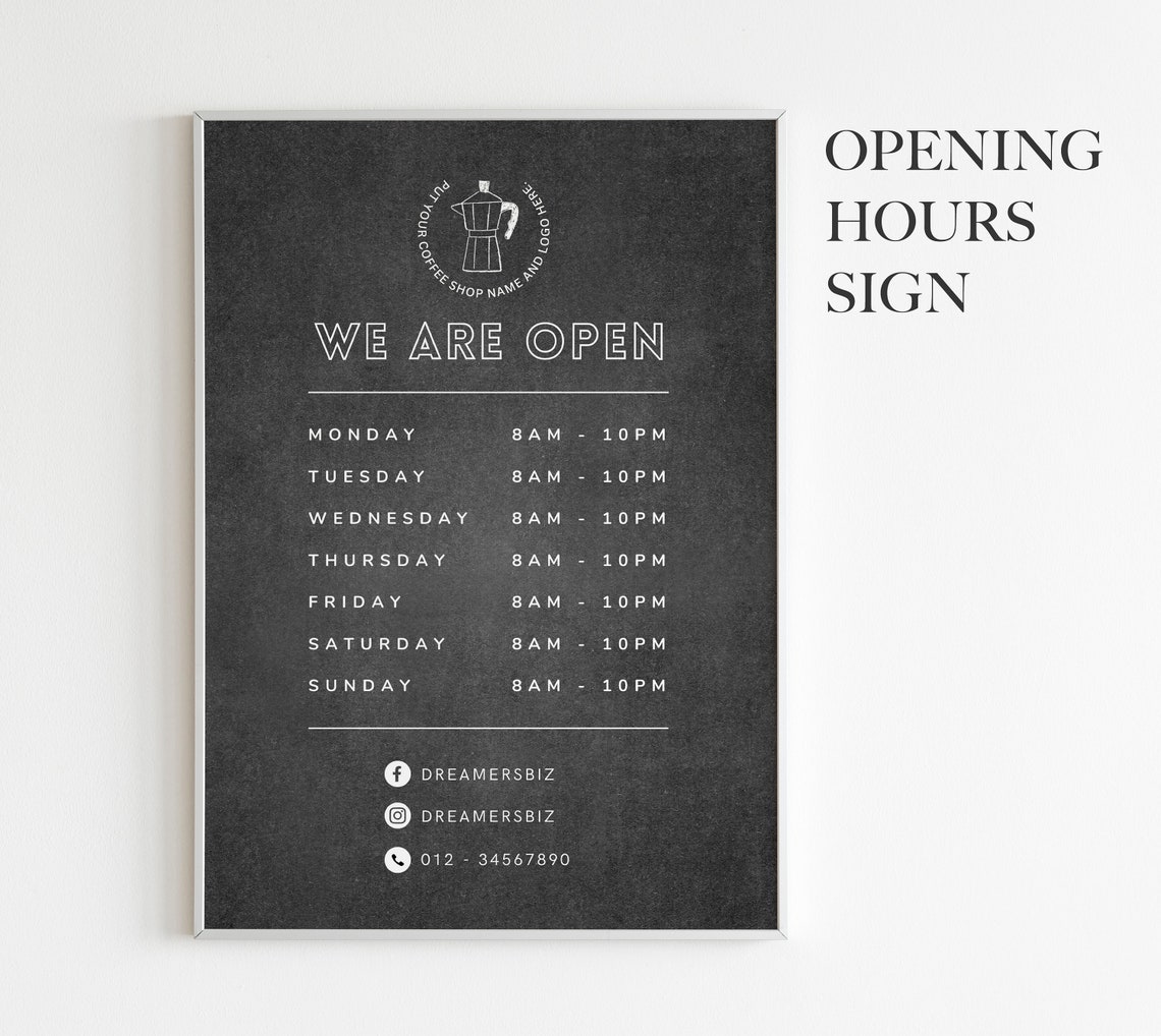 Minimal Cafe Menu Board Template Bundle, Editable Cafe Menu Template ...