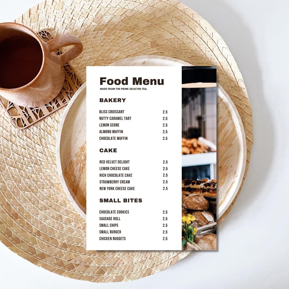 Minimal Cafe Menu Board Template Bundle, Editable Cafe Menu Template ...