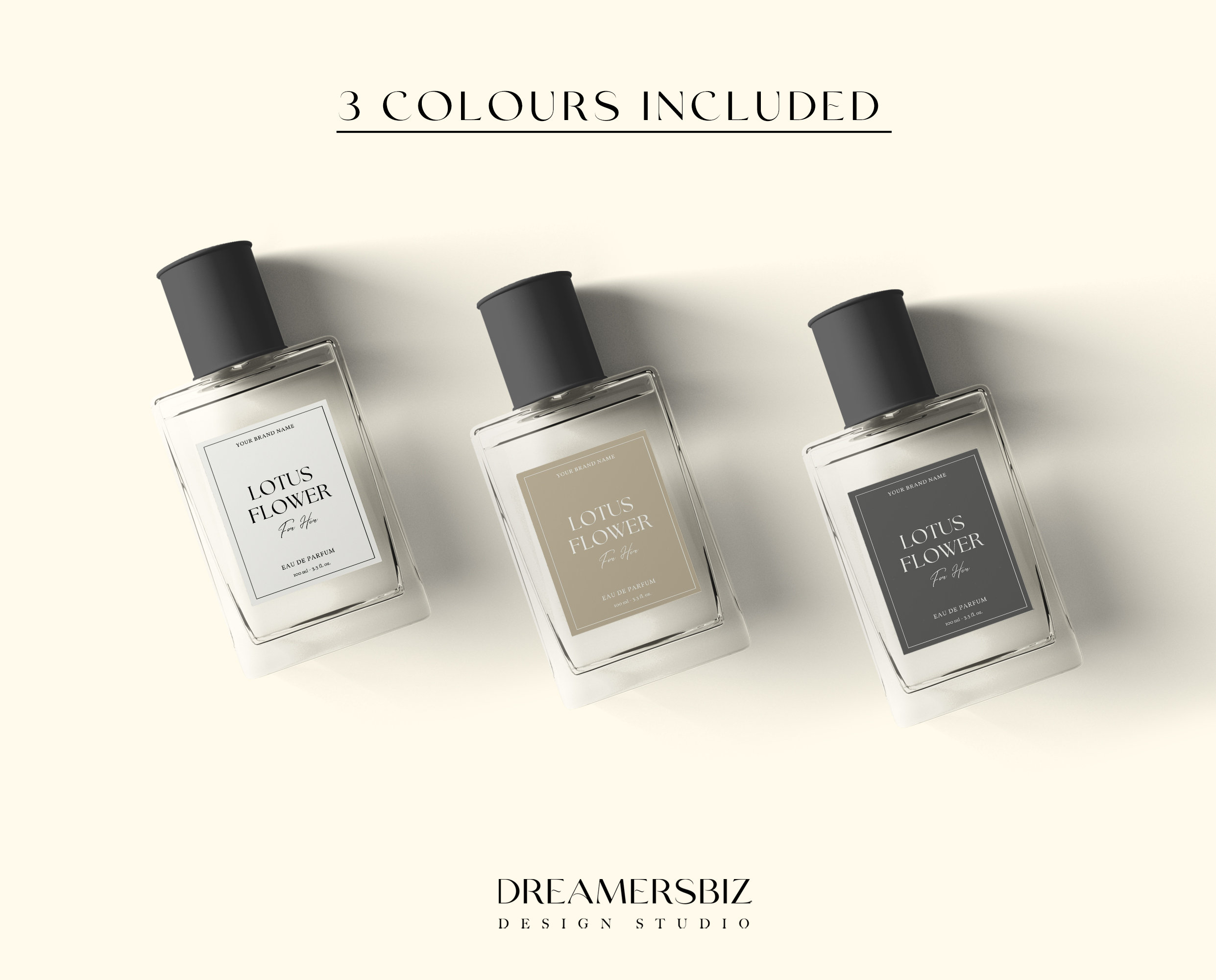 Perfume Bottle Label Template, Editable Perfume Label Template, Minimal ...