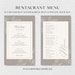Elegant Restaurant Menu Template Bundle, Minimalist Menu Editable ...
