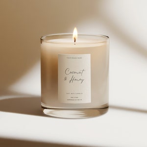 Minimal Candle Label Template, Editable Candle Label, Custom Product ...