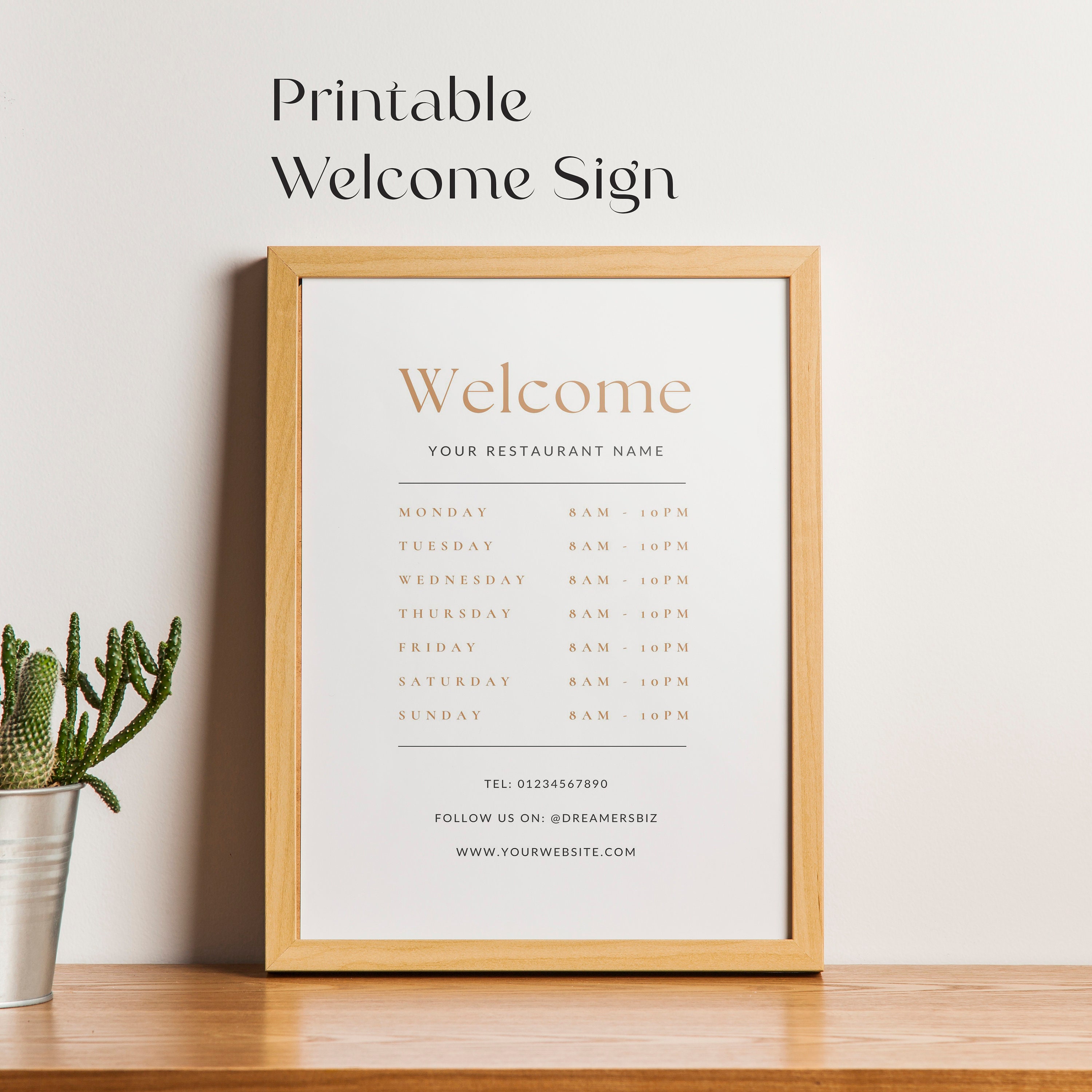 Modern Restaurant Menu Template, Landscape Menu Template, Editable Menu ...