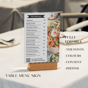 Trifold Restaurant Menu Template Bundle, Modern Editable Price List ...