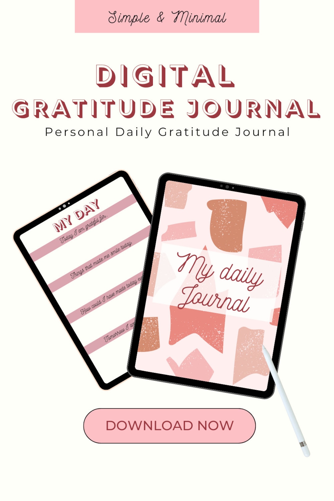 Digital Gratitude Journal! Download! Daily Journal! - Etsy
