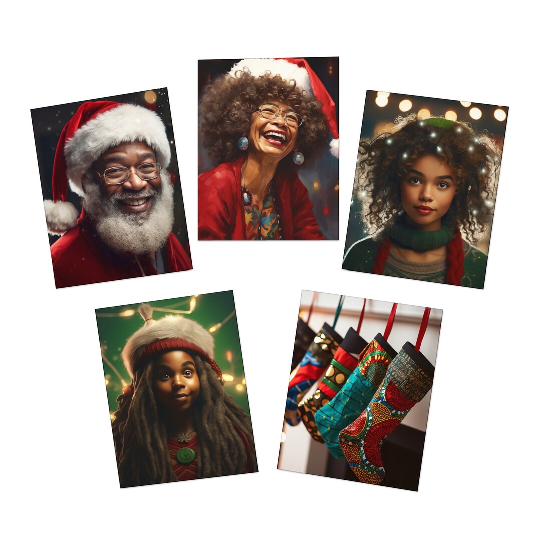Jolly Caribbean Christmas Greeting Cards 5-pack - Etsy