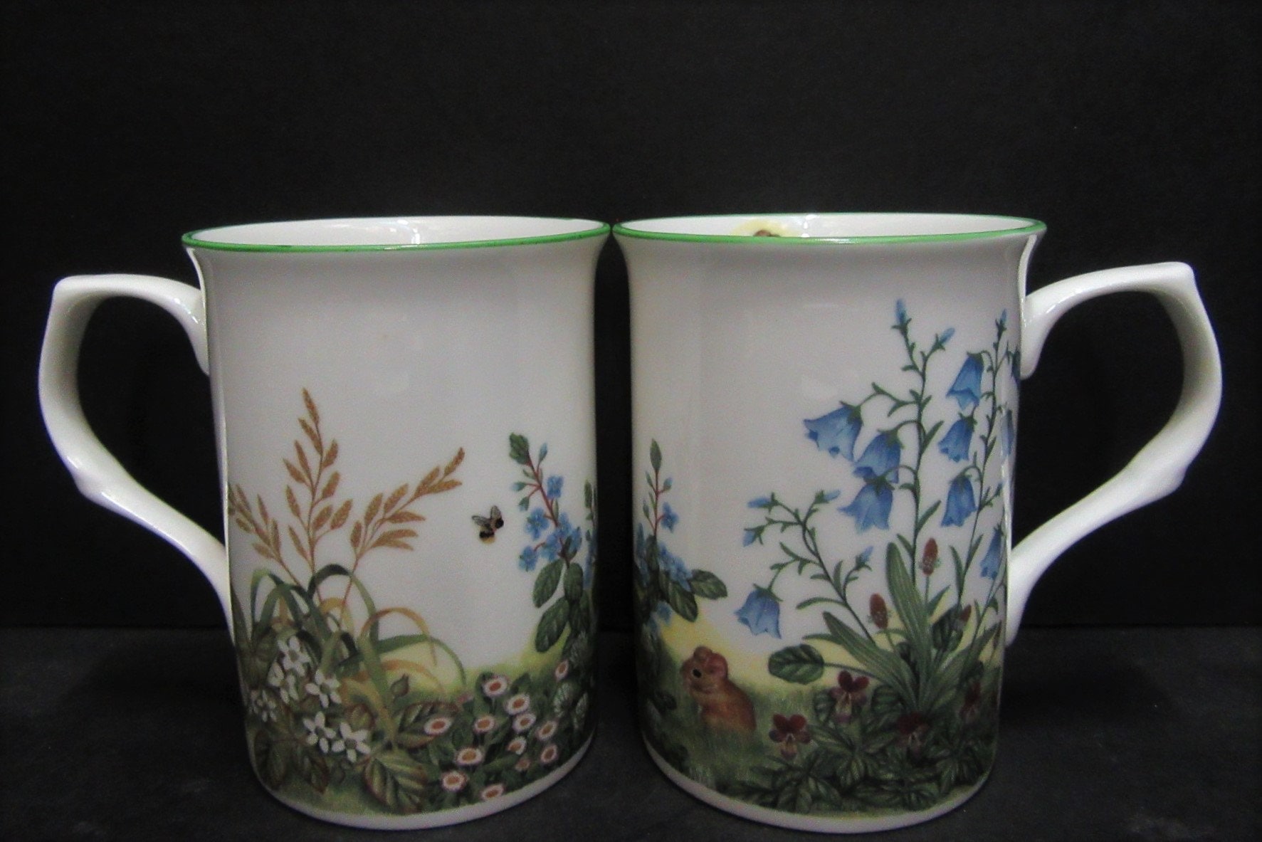 Set of 1/2/4/6/8 Mugs Harebell Mice Fine Bone China Mugs Castle Shape ...