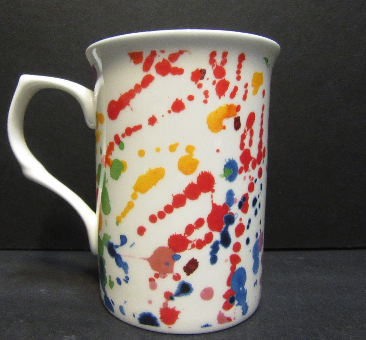Set of 1/2/4/6/8 Mugs Splash Fine Bone China Mugs Castle Shape 10oz ...