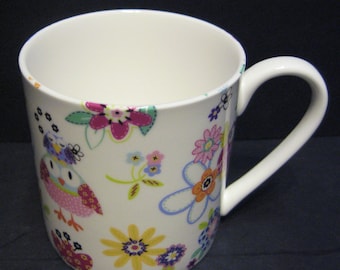 Extra Large Fine Bone China One 1 Pint Pot Mug Laura Blue Hand ...