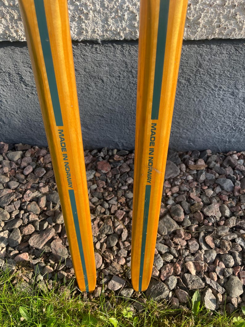 195cm Blå-skia Wood Nordic Racing Skis - Hickory Base - Beautiful ...