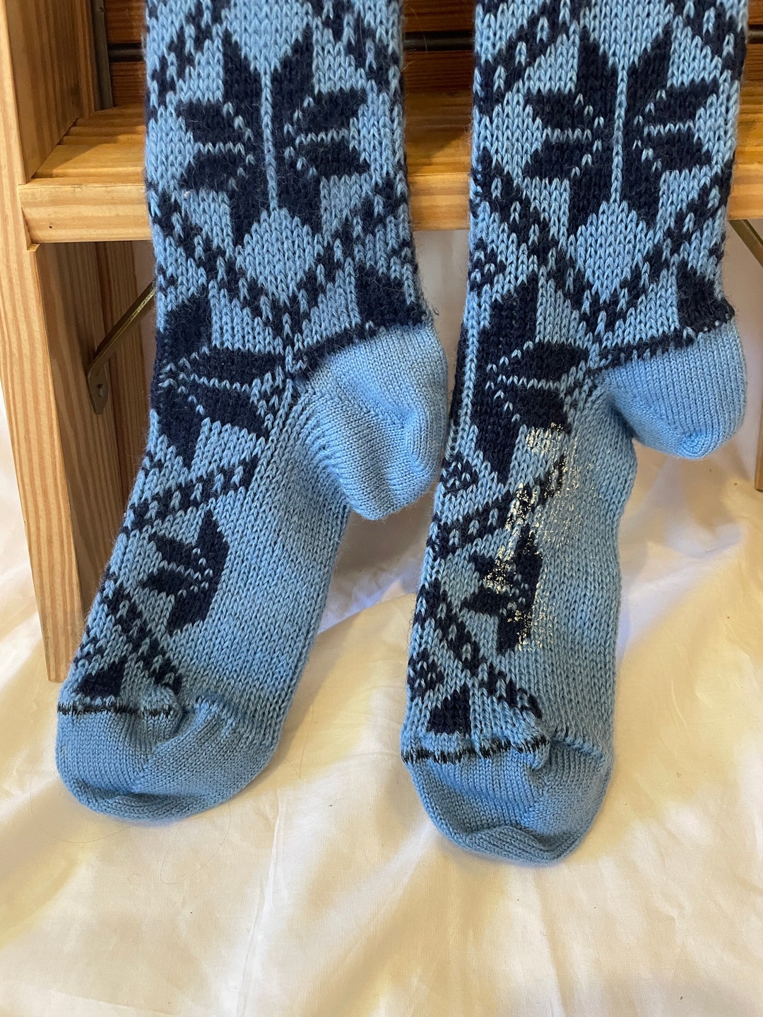 Size L/XL Vintage sno-fire Cross-country Ski Wool Knicker Socks by ...