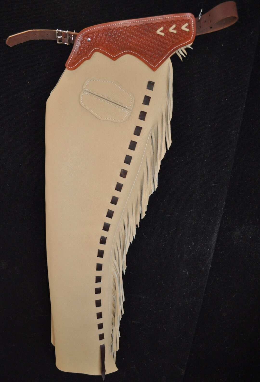 Handmade Native American Leather Cowboy Fringes Style Pant Chap Western ...
