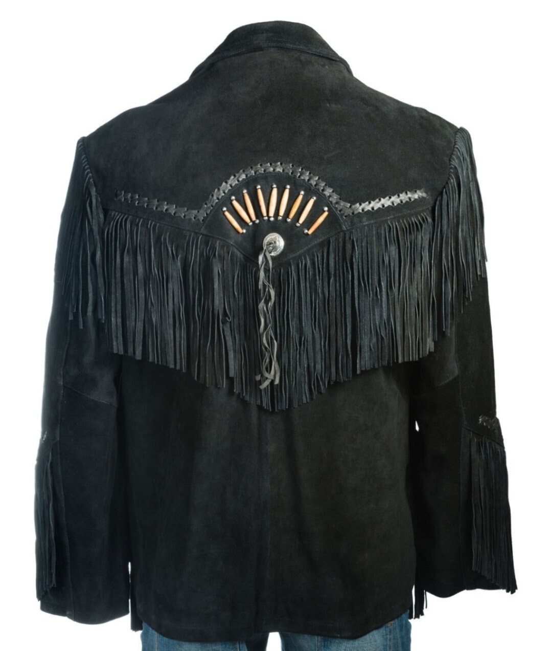 Men Traditional Handmade Native American Western Cowboy Leather Jacket ...