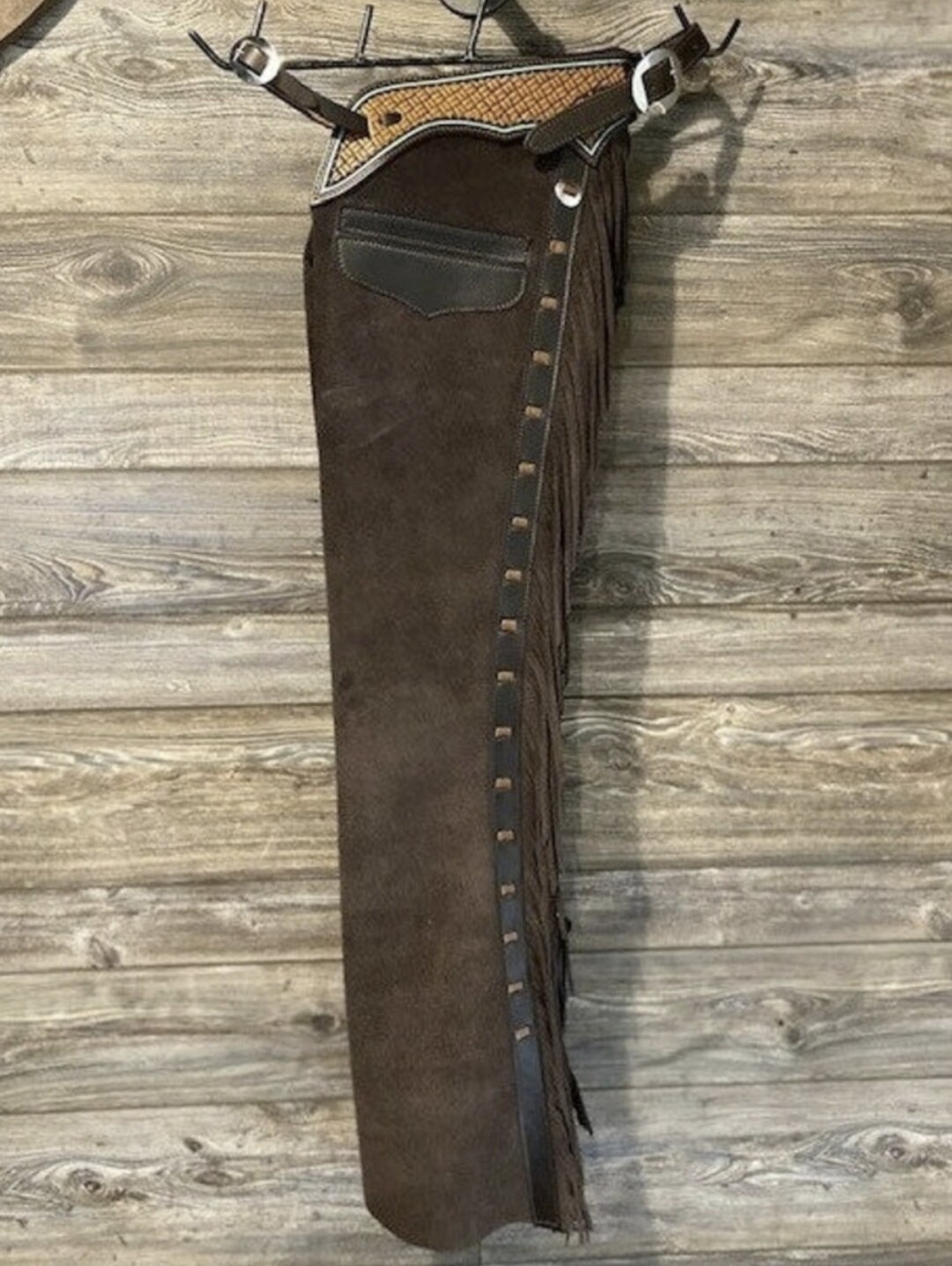 Handmade Leather Brown Suede Leather Chap - Western Cowboy Chap ...