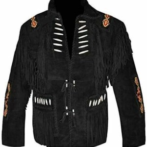 Men Traditional Handmade Native Indian American Western Cowboy Leather ...