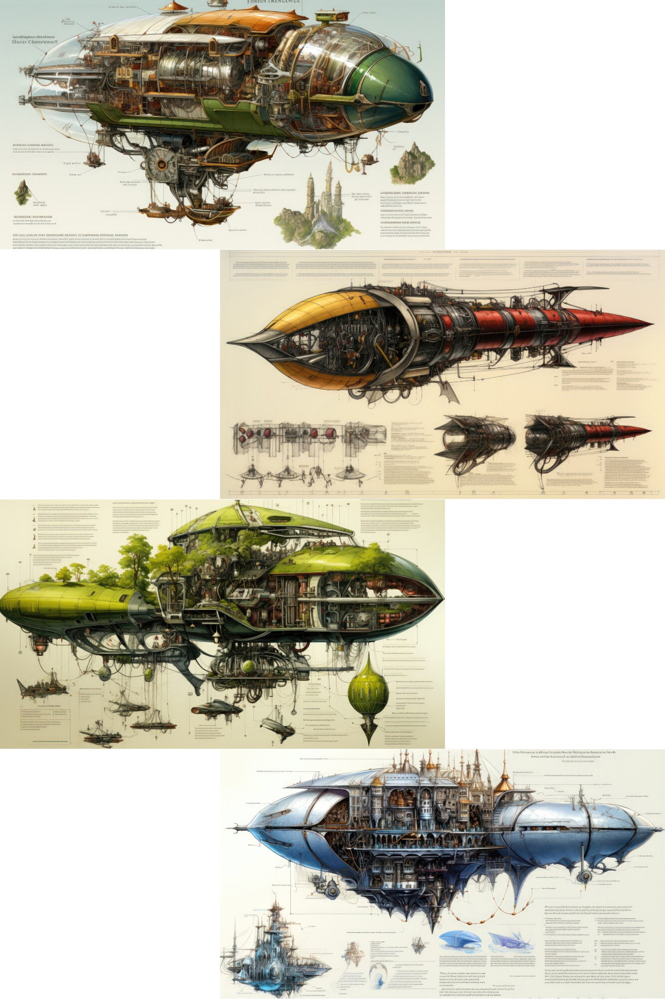 Digital Prints of 19 Various Spelljammer Ship Designs in an - Etsy Canada