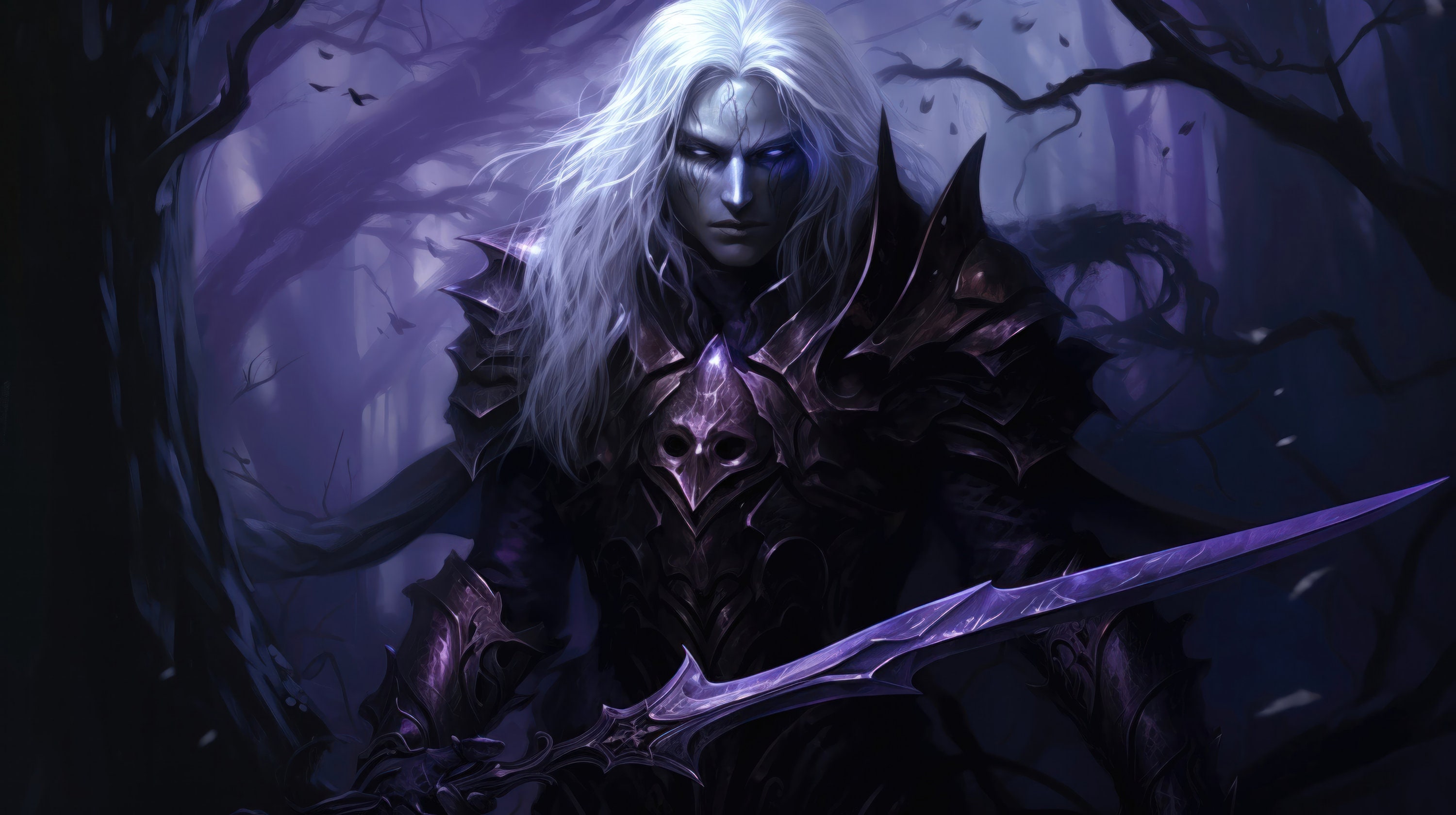 Digital Print of a Drow Ranger D&D Fantasy Character Portrait Including ...