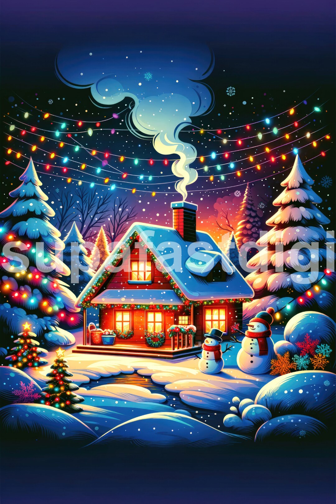 Digital Prints of Christmas Posters 5 Pack - Etsy