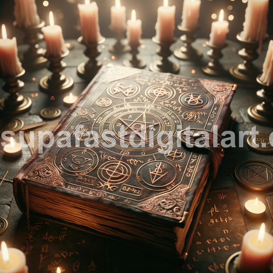 Digital Print of an Ancient Spell Book 5 Pack - Etsy