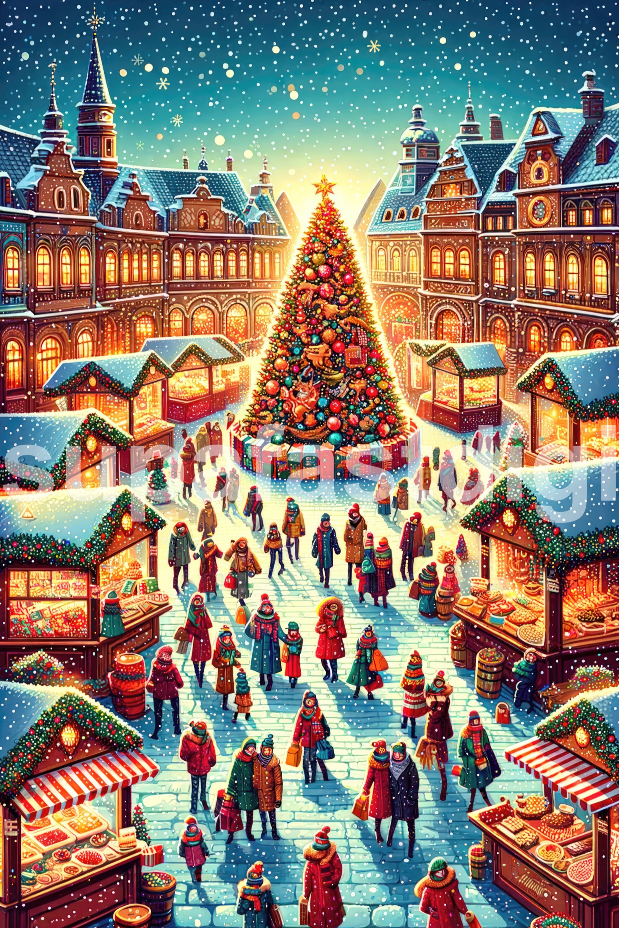 Digital Prints of Christmas Posters 5 Pack - Etsy