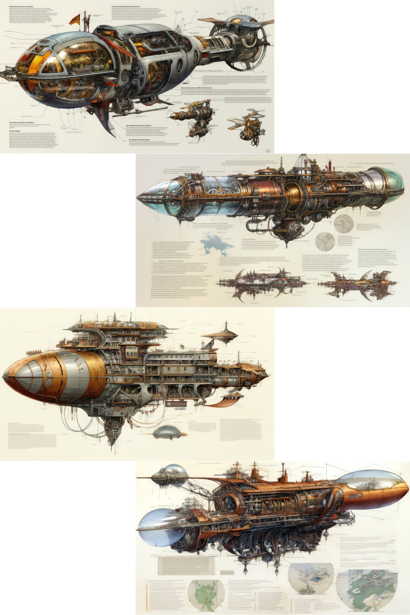 Digital Prints of 19 Various Spelljammer Ship Designs in an - Etsy Canada