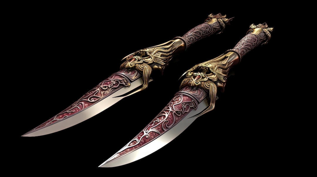 Digital Print of Twin Daggers 3 Pack - Etsy