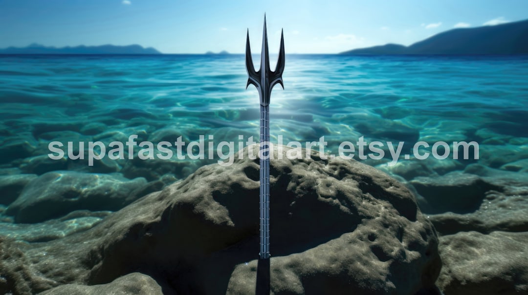 Digital Prints of a Silver Trident 5 Pack - Etsy