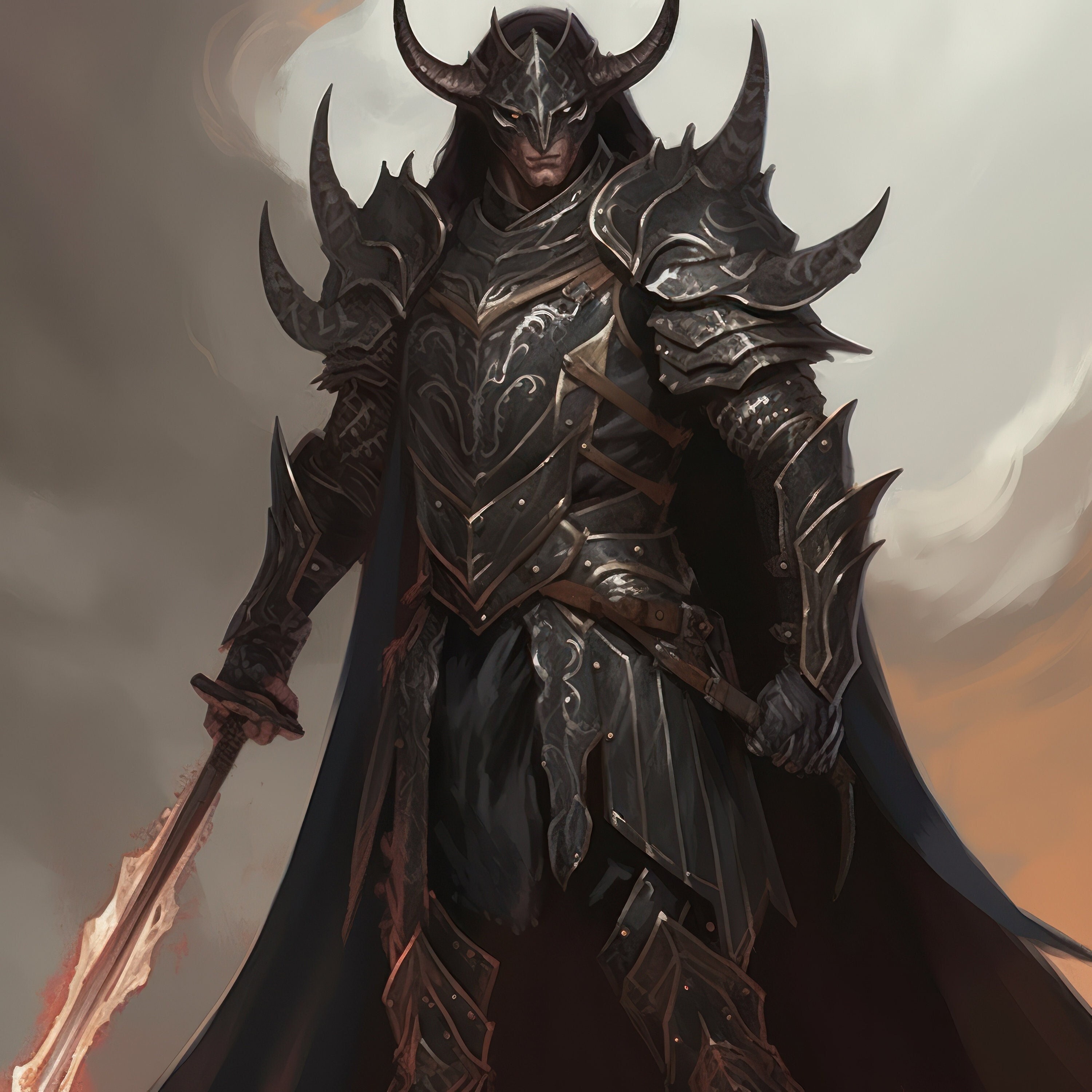 Tiefling Paladin Oath of Vengeance - Etsy