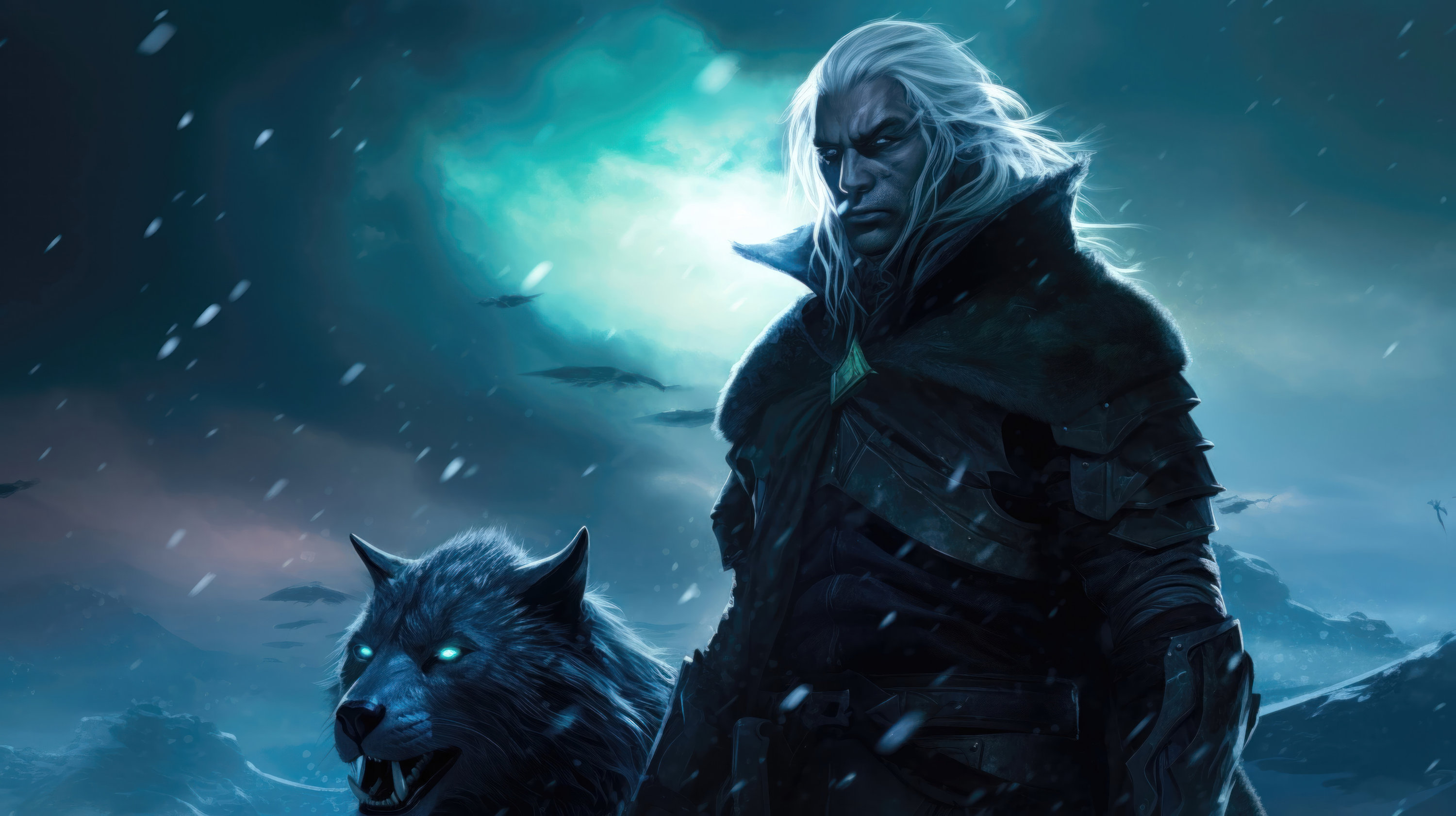 Digital Print of a Drow Ranger D&D Fantasy Character Portrait Including ...