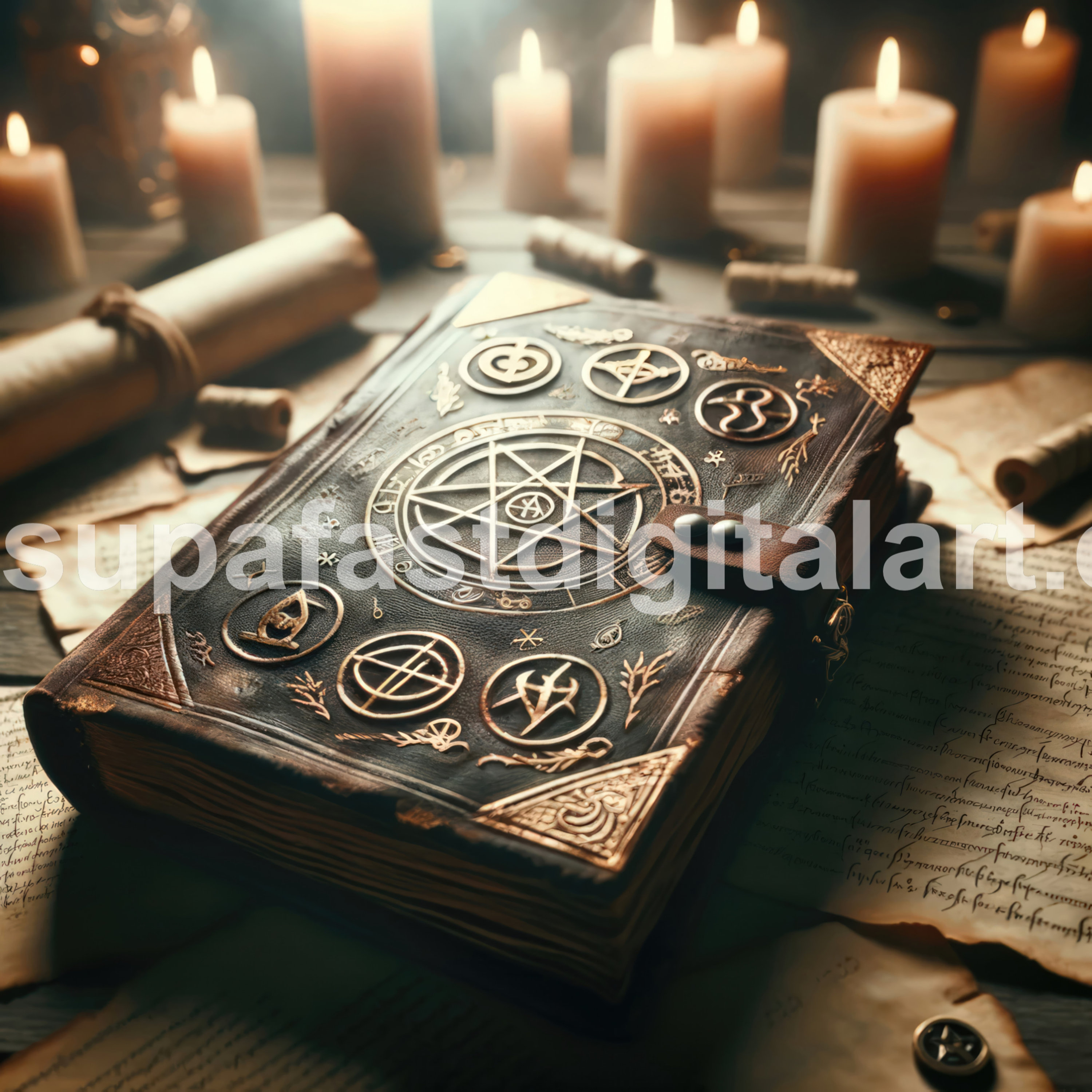 Digital Print of an Ancient Spell Book 5 Pack - Etsy